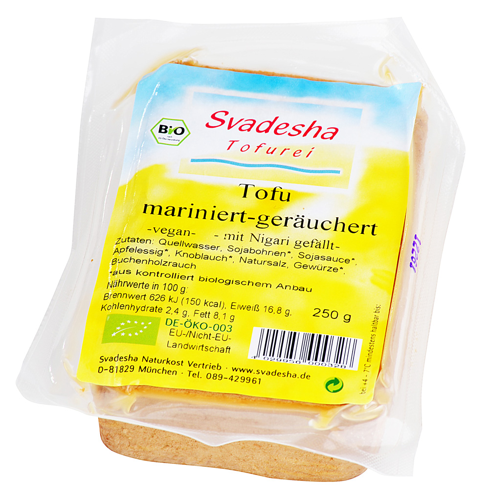 Bio Räucher Tofu mariniert - Bio Tofurei Svadesha